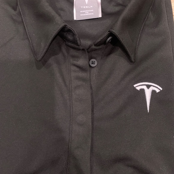 Tesla | Tops | Tesla Size Smallmedium Womens Short Sleeve Polo Shirt In ...